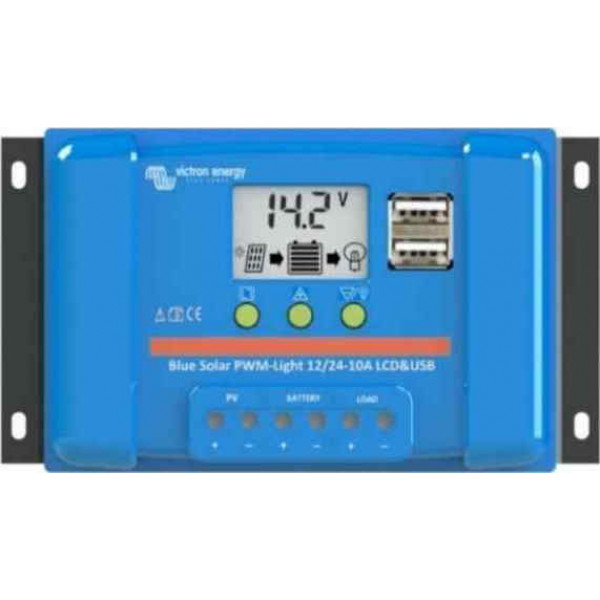 Victron Energy BlueSolar PWM -LCD&USB 12/24-20 Ρυθμιστής Φόρτισης 12V/24V 20A
